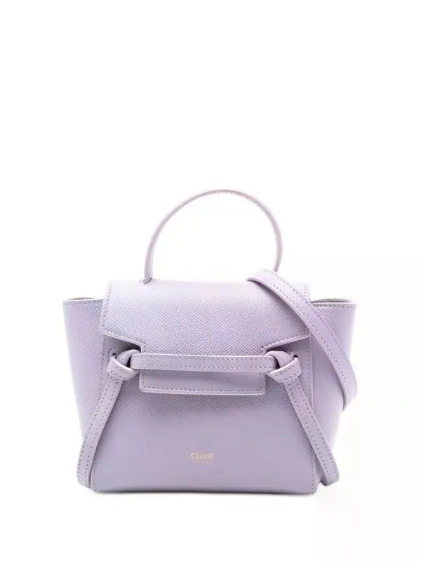 Celine 2021 Pico Grained Calfskin Belt Bag Satchel - Purple