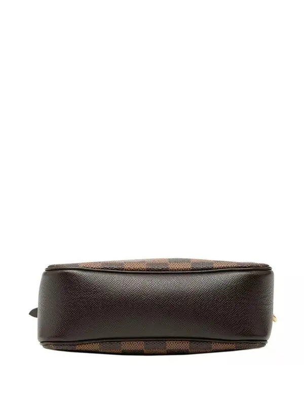 LOUIS VUITTON 1999 Damier Ebene Trousse Pochette Handbag - Brown