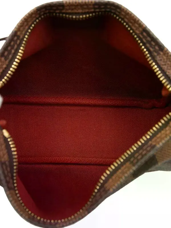 LOUIS VUITTON 1999 Damier Ebene Trousse Pochette Handbag - Brown