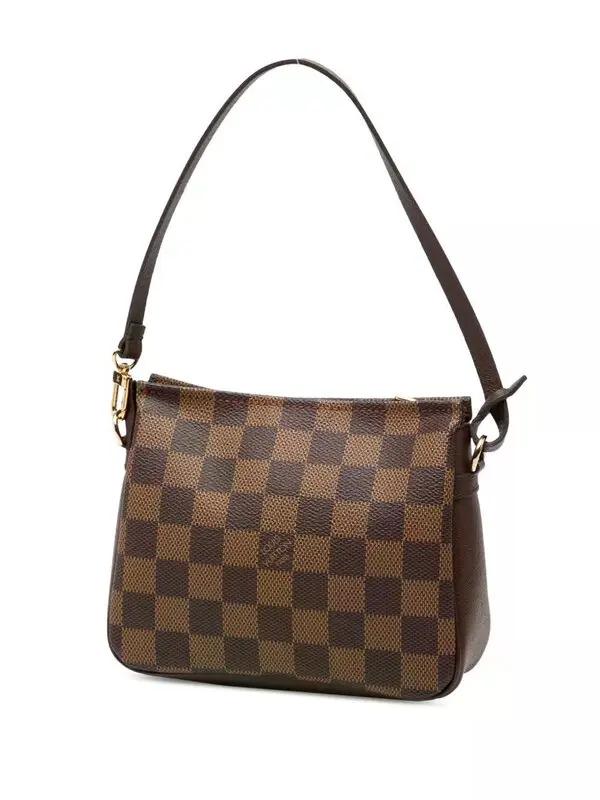 LOUIS VUITTON 2002 Damier Ebene Trousse Pochette Handbag - Brown