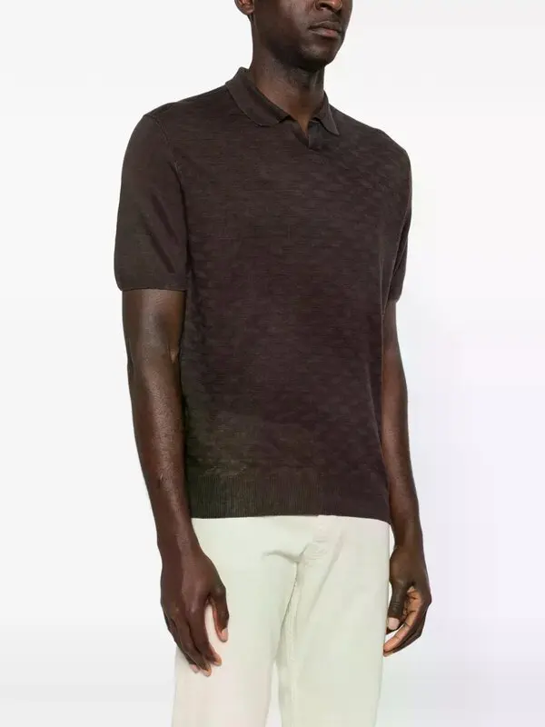Corneliani Textured T-shirt - Brown
