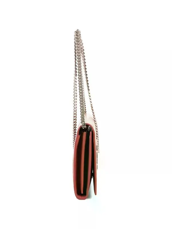 Saint Laurent Croc-embossed Chain Bag - Red