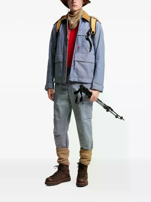 Moncler Belted Cargo Trousers - Blue