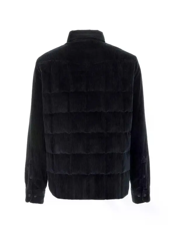 Moncler Gelt Corduroy Down Shirt Jacket - Blue