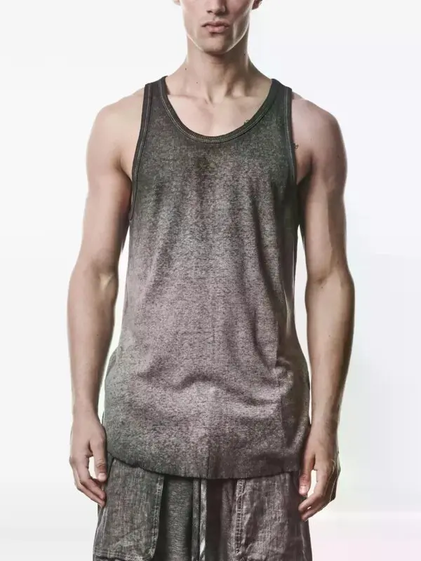 THOM KROM Faded-effect Tank Top - Grey