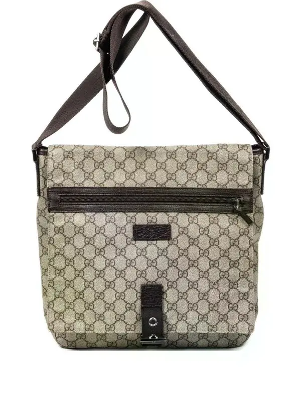 Gucci Logo Buckle Messenger Bag - Neutrals