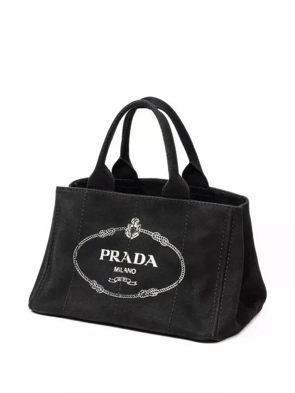 Prada Canapa Logo-appliqué Tote Bag