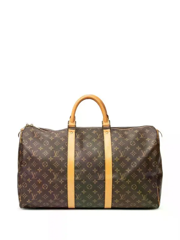 LOUIS VUITTON 1997 Keepall 50 Monogram Top-handles Holdall Bag - Brown
