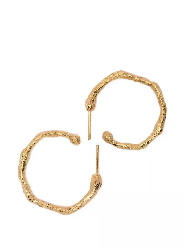 FORTE_FORTE Textured Hoop Earrings