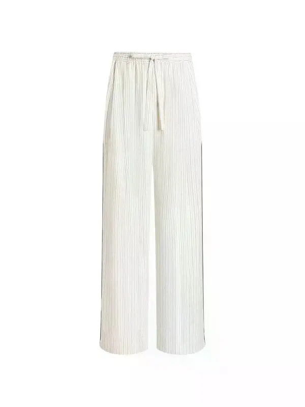Dolce & Gabbana Striped Jacquard Cotton Vanity Trousers - Neutrals