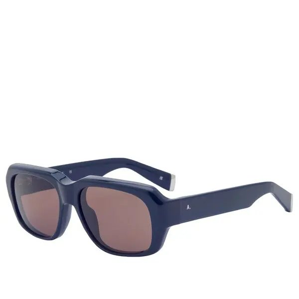A. SOCIETY X Universal Works Aberdeen Sunglasses - Navy/brown