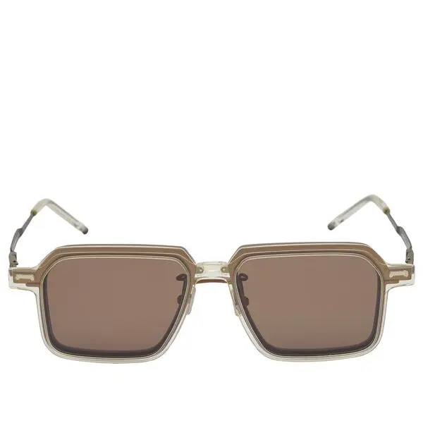 A. SOCIETY X Universal Works Kowloon Sunglasses - Brown/honey
