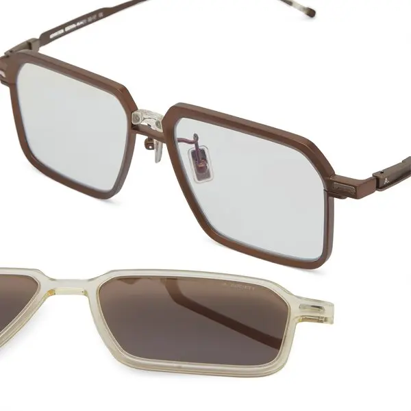 A. SOCIETY X Universal Works Kowloon Sunglasses - Brown/honey
