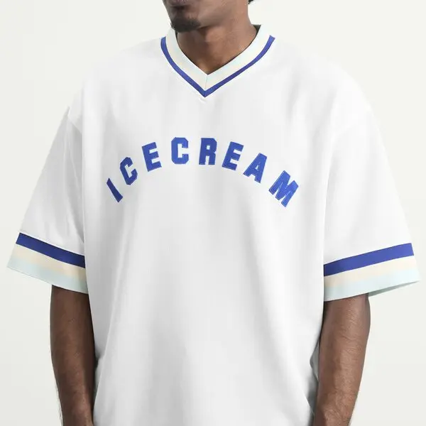 ICECREAM V-neck Sports Jersey - White