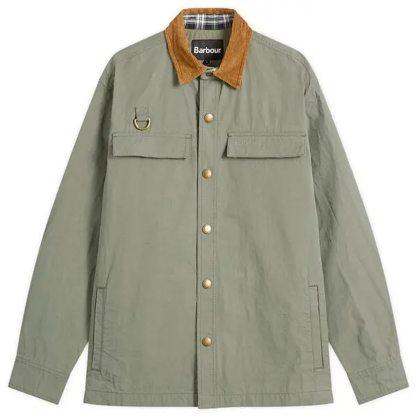 Barbour Heritage+ Spey Poplin Overshirt - Archive Olive