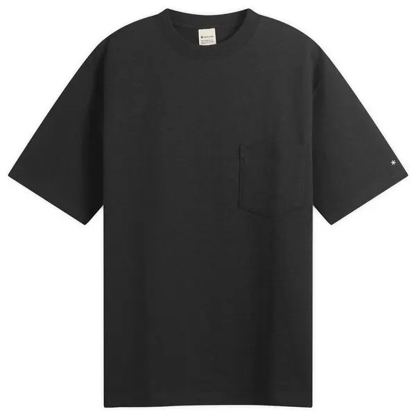 SNOW PEAK Recycled Cotton T-shirt - Black