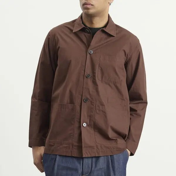 Universal Works Peached Poplin Bakers Overshirt