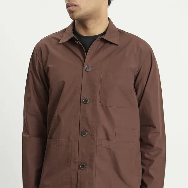 Universal Works Peached Poplin Bakers Overshirt