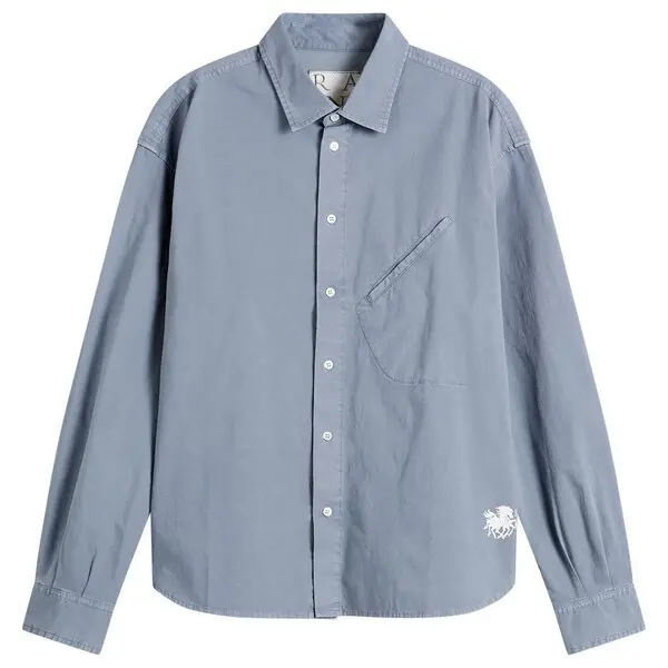 RANRA Field Cotton Long Sleeve Shirt - Folkstone Grey