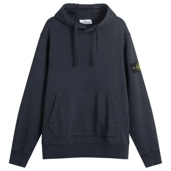 Stone Island Garment Dyed Hoodie - Navy Blue
