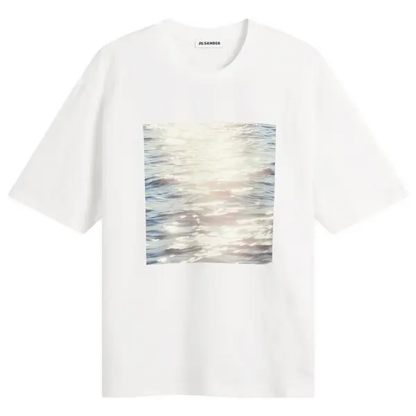 JIL SANDER Wunderlust Wave Print T-shirt - Medium Shade Photograph