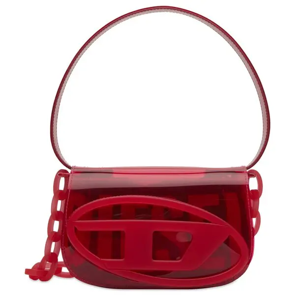 DIESEL 1dr Logo Perspex Handbag - Red