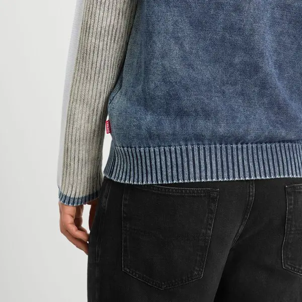 DIESEL Indigo Knit Zip Cardigan