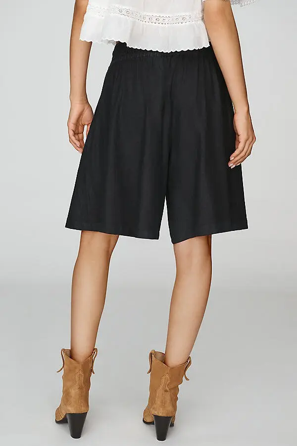 THE SOMERSET COLLECTION BY ANTHROPOLOGIE Linen Blend Stretch Longline Shorts