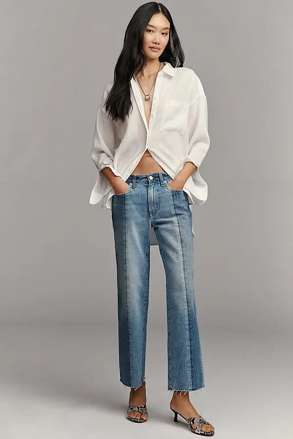 AMO Billie High-rise Straight-leg Jeans - Shadow