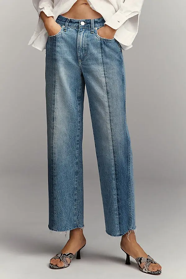 AMO Billie Mid-rise Straight-leg Jeans - Shadow