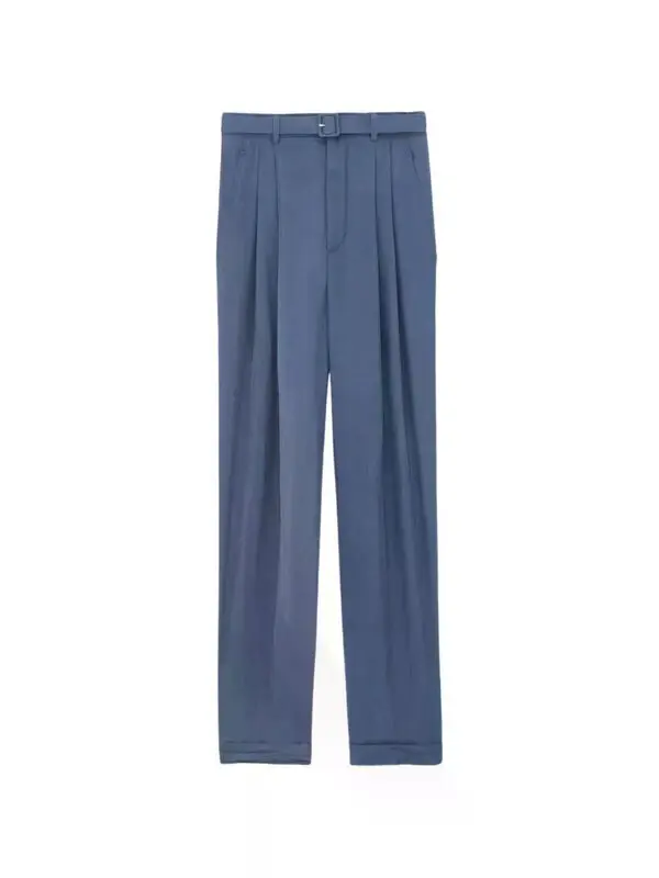 Saint Laurent Pleated Trousers - Blue