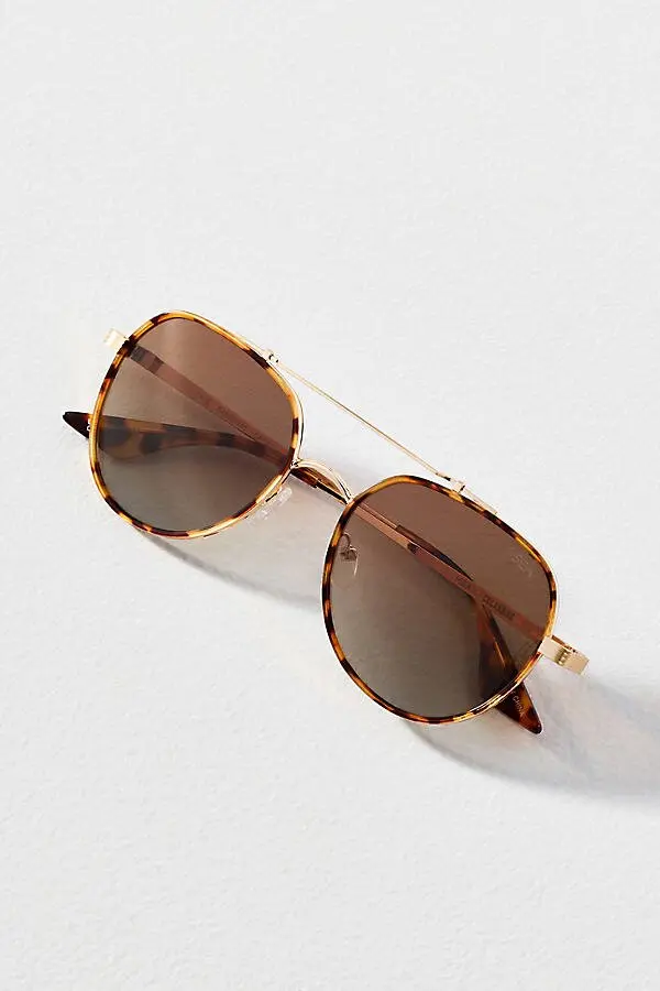 I-SEA Tate Circle Aviator Sunglasses - Tortoise