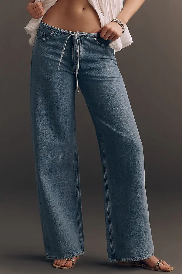 DL1961 Sienna Aura Drawstring Wide-leg Jeans
