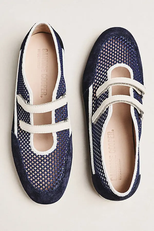 CANDICE COOPER Dalia Mesh Mary Jane Sneakers - Blue
