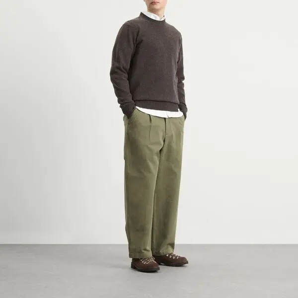 Norse Projects Standard Merino Lambswool Jumper - Heathland Brown