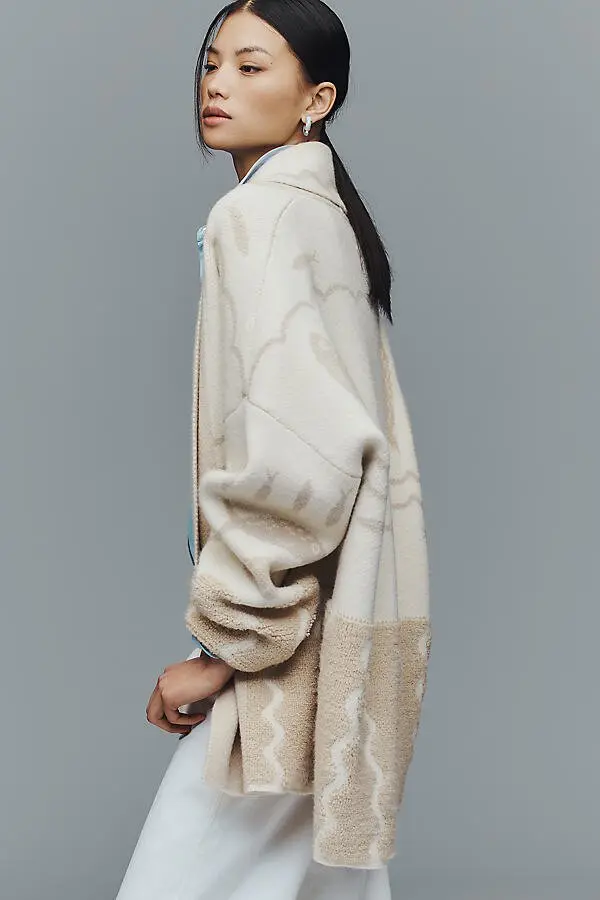 Anthropologie Wave Textured Cardigan