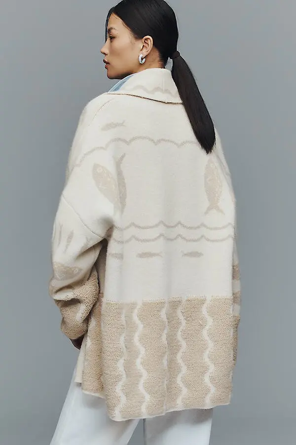 Anthropologie Wave Textured Cardigan