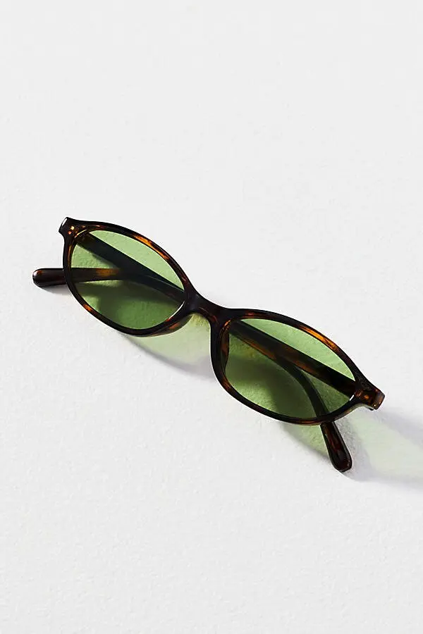 I-SEA Oval East West Sunglasses - Green Marble