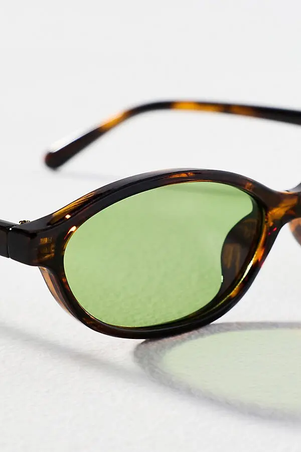 I-SEA Oval East West Sunglasses - Green Marble