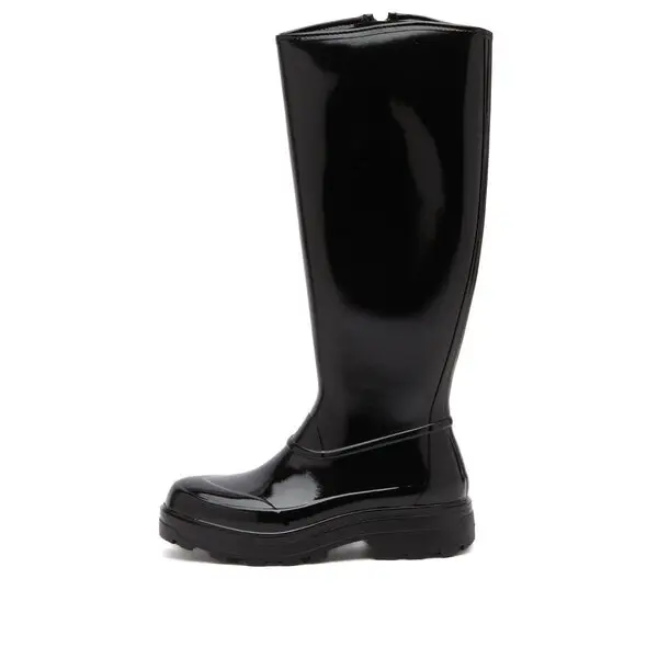 KASSL EDITIONS X Tretorn Tijntje Shiny Knee High Boot - Shiny Black