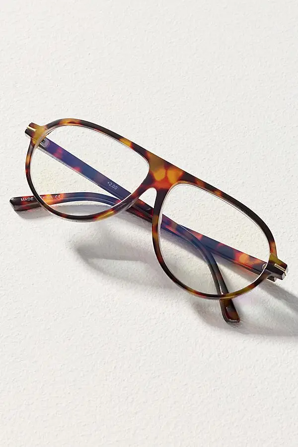 I-SEA Patterned Aviator Eyeglasses - Tortoise