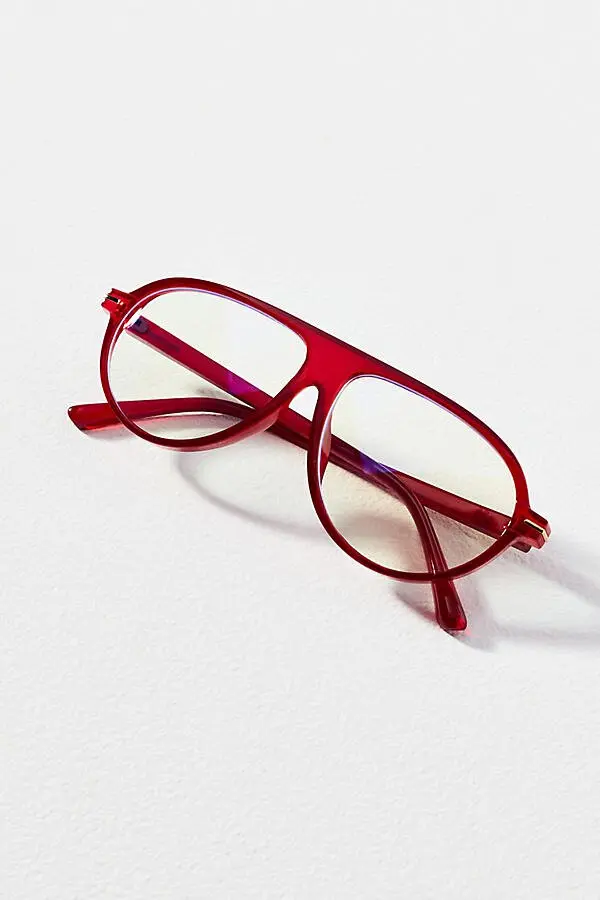 I-SEA Patterned Aviator Readers - Wine