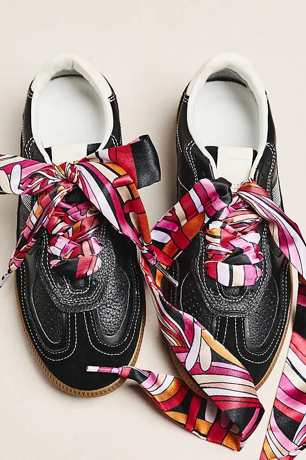 Anthropologie Patterned Shoe Laces - Pink Pattern