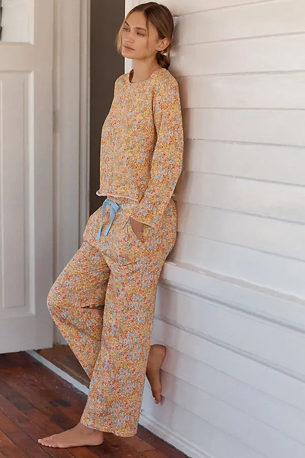 PAPINELLE Cotton Carly Knit Boxy Pajama Set - Yellow