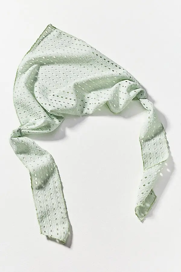 Anthropologie Eyelet Hair Scarf - Mint