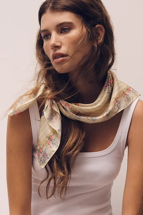 Anthropologie Classic Square Scarf - Yellow