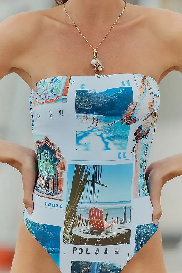 CELANDINE Strapless One-piece Swimsuit