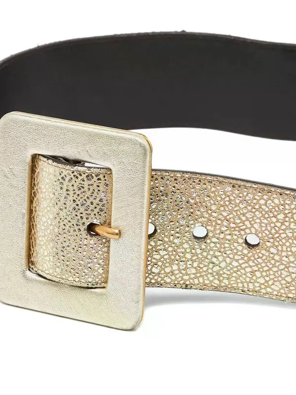 Saint Laurent Square-buckle Leather Belt