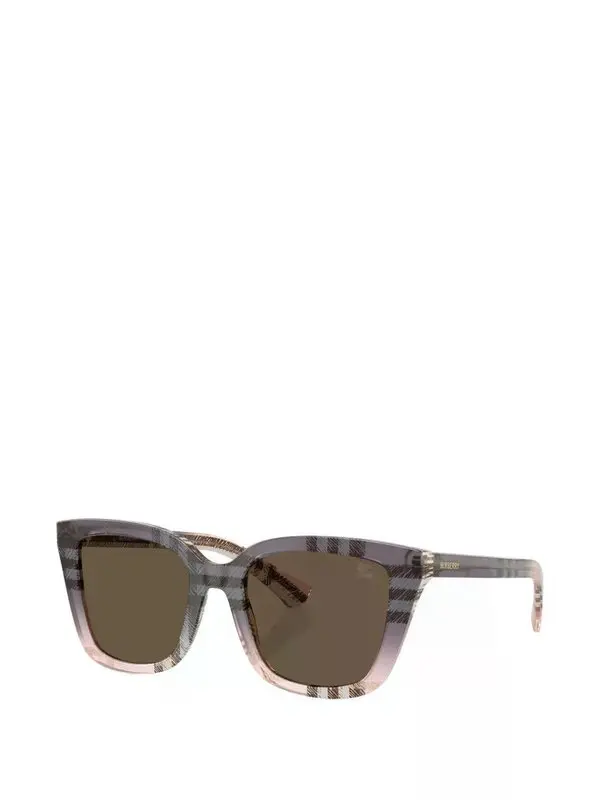 Burberry Square-frame Checked Sunglasses