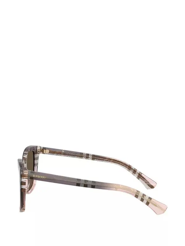 Burberry Square-frame Checked Sunglasses